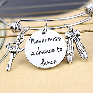 Awegift Personalized Dance Bracelets Dance is the hidden language of the soul (Never miss a chance to dance)