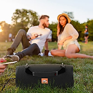 Desing Wish Removable Speaker Handle Strap Compatible with JBL Xtreme/Xtreme 2/ Xtreme 3/ W-King X10/ Zealot S67 Portable Wireless Bluetooth Speaker, Outdoor Travel Speakers Handle Belt (Black)