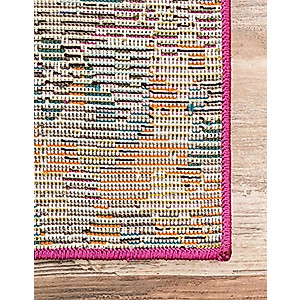 Unique Loom Jardin Collection Colorful, Vibrant, Abstract, Modern Area Rug, 3 ft 3 in x 5 ft 3 in, Multi/Blue