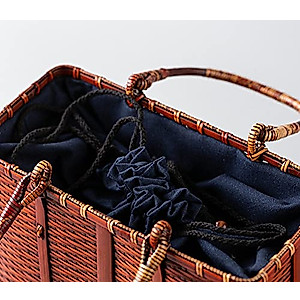 Womens Woven Bamboo Tote Bag Straw Clutch Bags Big Size Straw Bag Satchel Purses
