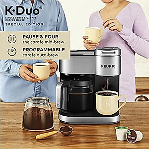 Keurig® K-Duo Special Edition Single Serve K-Cup Pod & Carafe Coffee Maker, Silver