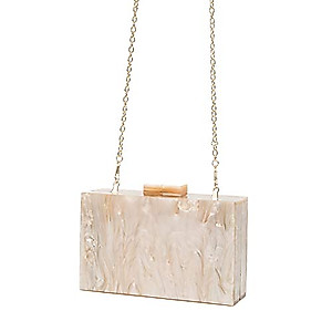 Acrylic Clutch Purses for women Perspex Bag Box Clutch Evening Crossbody Handbags (APRICOT)