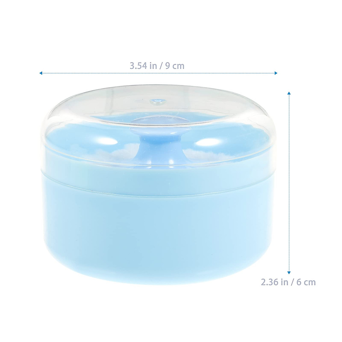 2pcs Fluffy Body Case Talcum Puff Container Kits with Puff for