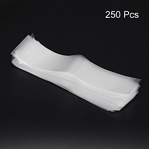 PATIKIL 190x50mm Perforated Shrink Bands, 250 Pack PVC Heat Shrink Wrap Band Fits Cap Diameter 4.53 to 4.72 Inch for Jars Cans, Clear