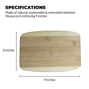Brite Concepts Mini Bamboo Cutting Board, 6 by 9 Inches (Pack of 1)