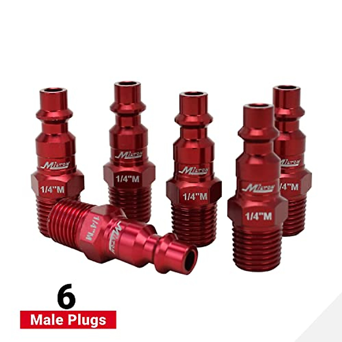 Milton S-314MKIT ColorFit Coupler & Plug Kit - (M-Style, Red) - 1/4" NPT, (14-Piece)