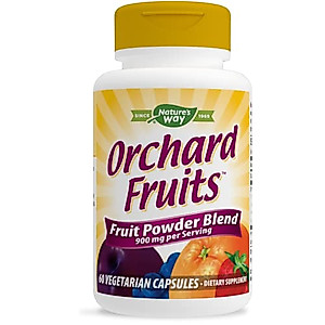 Nature's Way Orchard Fruits Powder Blend, 12 Fruit Blend, 900mg Per Serving, 60 Capsules