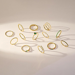 RS Pure by Ross-Simons 0.15 ct. t.w. Baguette and Round Diamond Ring in 14kt Yellow Gold. Size 8