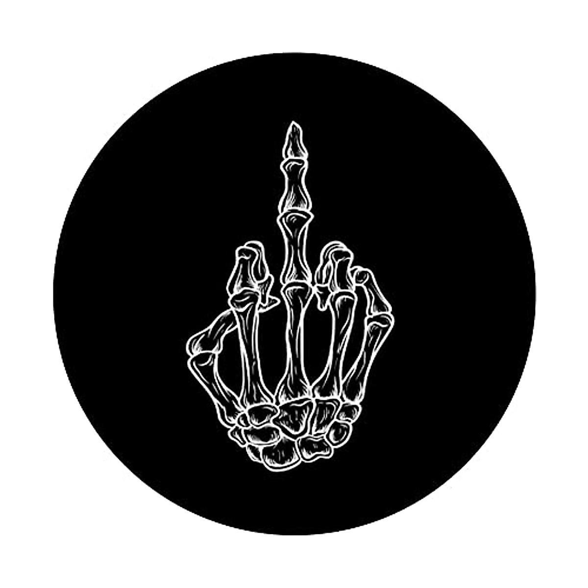 Skeleton Middle Finger Dark Art Gothic Aesthetic Horror Goth PopSockets Swappable PopGrip