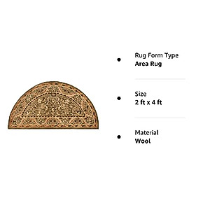 SAFAVIEH Antiquity Collection 2' x 4' Olive / Gold AT52A Handmade Traditional Oriental Premium Wool Accent Rug