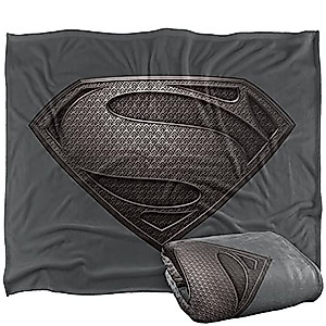 Superman Man of Steel Desaturated Officially Licensed Silky Touch Super Soft Throw Blanket 50" x 60"