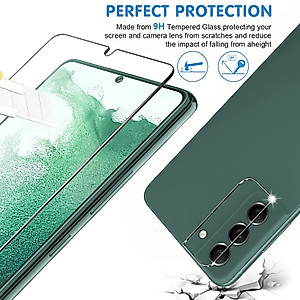 letosan [3+3 Pack] Glass Screen Protector for Samsung Galaxy S22 Plus 5G, 9H Tempered Glass, Ultrasonic Fingerprint Compatible,HD Clear Case Friendly for Galaxy S22 Plus Glass Screen Protector