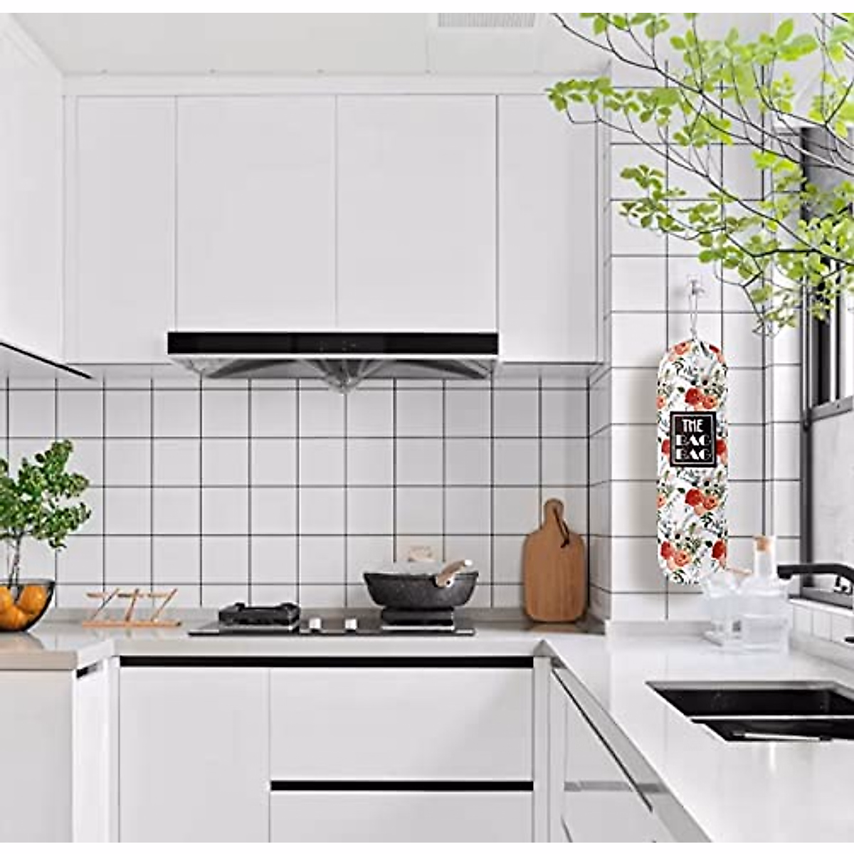 Funny Flower Bag Bag, Grocery Bags Holder Organizer For Shopping Bags, Wall Mount Plastic Bags Storage Container Dispensers, Gift For The Preferred Family And Friends