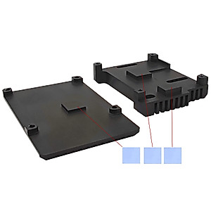 Raspberry Pi 3 Model B+ Aluminum Case Metal Shell Black Enclosure Compatible with Raspberry Pi 3 Model B