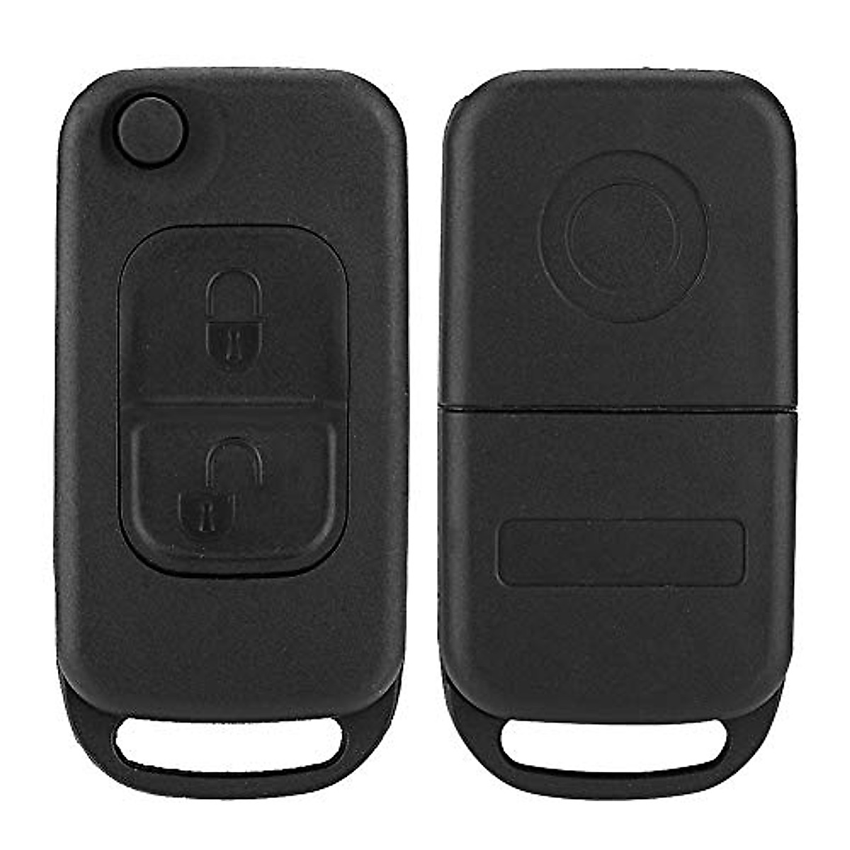 Suuonee Key Fob Case, 2 Button Remote Flip Key Fob Case Shell Cover Fit For SLK Class E113 ACES W168