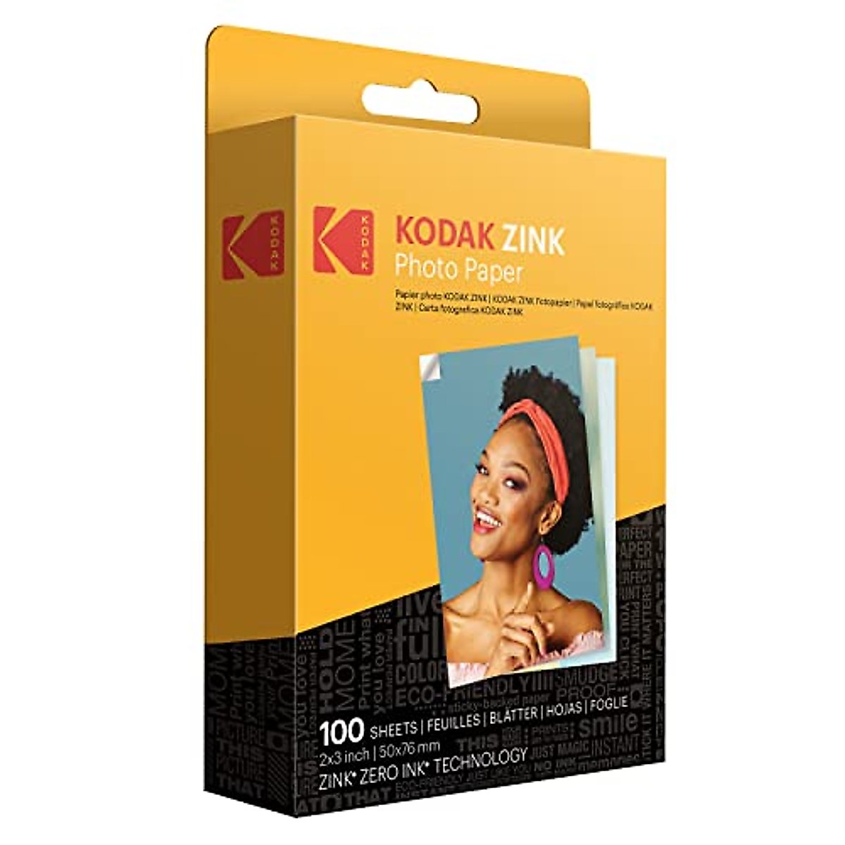 Kodak 2"x3" Premium Zink Photo Paper (100 Sheets) & Step Wireless Mobile Photo Mini Printer (White) Compatible w/iOS & Android, NFC & Bluetooth Devices