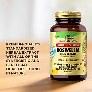 SOLGAR Boswellia Resin Extract Vegetable Caps, 60 CT