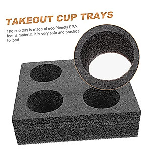 CIYODO 4pcs 4 Hole Cup Holder Car Gadgets Accesorios Auto Car Accessory Coffee Mug Hanger Coffee Cup Rack Outdoor Cup Tray Beverage Takeout Accessory Cup Fixing Holder Packing Trays Shelf