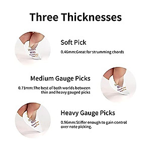 6 Pack Custom Guitar Picks Personalized Your Own Name Text Picture Logo Guitar Pick Best Gifts for Guitar Players Dad Boyfriend Guitar Bass Ukuleles Accessories (0.71mm)