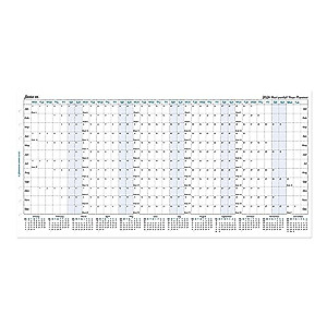 Filofax Calendar Diary Refill, A5 Size, Horizontal Year Planner, White Paper, English, 2024 (C68506-24)