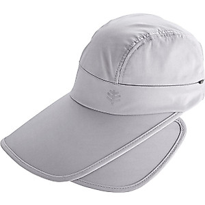 Coolibar UPF 50+ Women's Olivia Convertible Sun Visor - Sun Protective (Small/Medium- Cloud Grey)