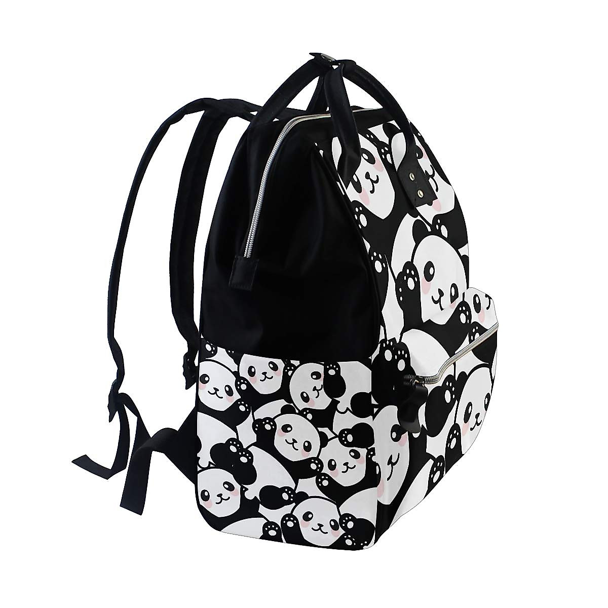 ALAZA Diaper Bags Backpack, Cartoon Panda Multi Functions Large Capacity Nappy Nursing Bag for Mom Baby Care Traveling