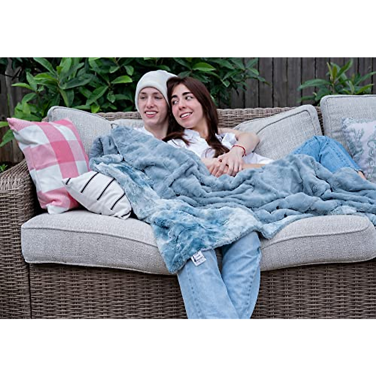 WOLF CREEK BLANKET Double Soft Comfort Blanket Large Arctic Frost Super Soft Cozy Double Sided Warm Throw for Couch or Bed. Thick Two Sided Fuzzy Plush and Minky. 65x50