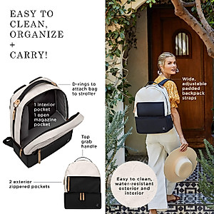 Petunia Pickle Bottom - Axis Backpack (Birch/Black) + Caddy (Positive) Bundle