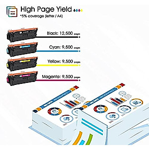 Cool Toner Compatible Toner Cartridge Replacement for HP 508X CF360X 508A CF360A Work with Color Enterprise M553dn M553 M577 CF361X CF362X CF363X Printer Ink (Black Cyan Yellow Magenta 4-Pack)