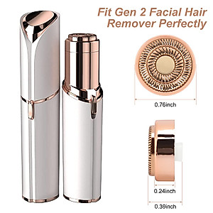 Facial Hair Remover Replacement Heads Generation 2, Double Halo Replacement Heads for Finishing Touch Facial Hair Removal for Women, 18K Gold-Plated Replacement Heads for Facial Hair Remover (6 PCS)