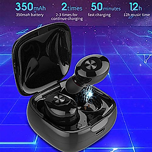 newshijieCOb Waterproof 3D Stereo Wireless Earbuds Bluetooth 5.0 Earbuds Earphones with Charging Case 3