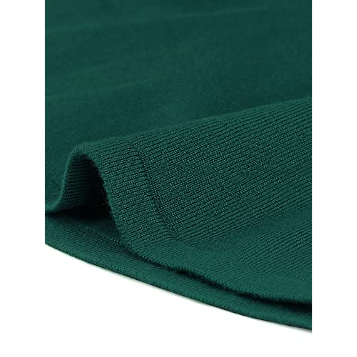 Allegra K Knit Peplum Tops for Women's Ribbed V Neck Long Sleeve Peplum Sweaters Small Dark Green