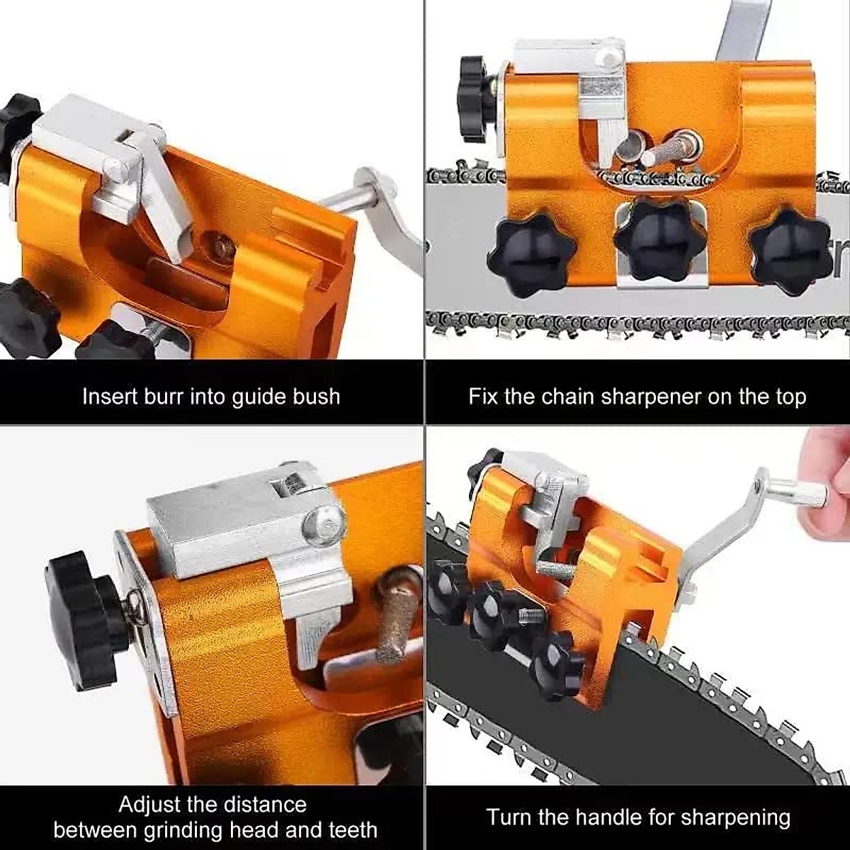 AMESEDAK Chainsaw Sharpener Kit, Chainsaw Chain Sharpening Jig,Suitable for All Kinds of Chain Saws and Electric Saws, for Lumberjack,Garden Worker