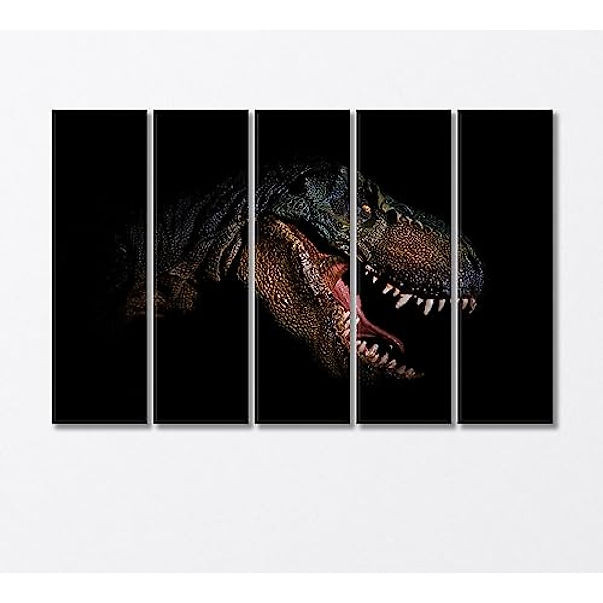 Dinosaur Head in the Dark Canvas Print 1 Panel / 36x24 inches