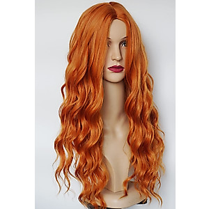 Long Ginger Wigs ginger red wig braids wigs long red curly Wigs Synthetic Heat Resistant fiber Halloween costume Wig for women