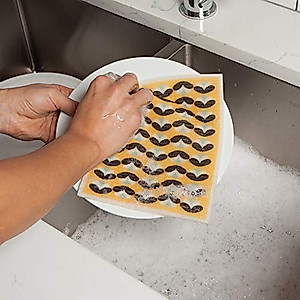 Kindred Home Eco-Friendly Swedish Inspired Set, Retro Days-Composting Cloths | Set of 3, 3 Count Dishcloth