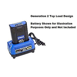 Kobalt 40-Volt Lithium Ion (Li-Ion) Generation 2 Compact Cordless Power Equipment Battery Charger with New Top Load Design, 2019 Model