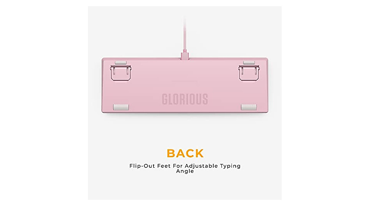 Glorious Pink Gaming Keyboard - Custom 65% TKL Compact