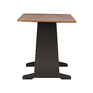 Linon Black and Pecan Breakfast Dining Set Ardmore Nook