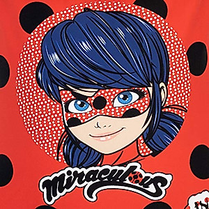 Miraculous Ladybug Girls' Lady Bug Swimsuit Size 12 Red