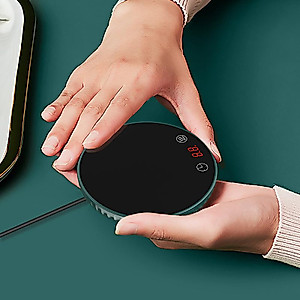 OVFRUQYJ Coffee Mug Warmer, Smart Auto On/Off Gravity Sensor Coffee Mug Warmer, Smart Coffee Mug Warmer for Desk, Office and Home, 4.53×4.53×0.79in, Dark Green, OVFRUQYJ198