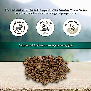 Addiction Viva Venison Cat Grain Free Dry Cat Food Novel High Protein Recipe Crafted in New Zealand 4lb