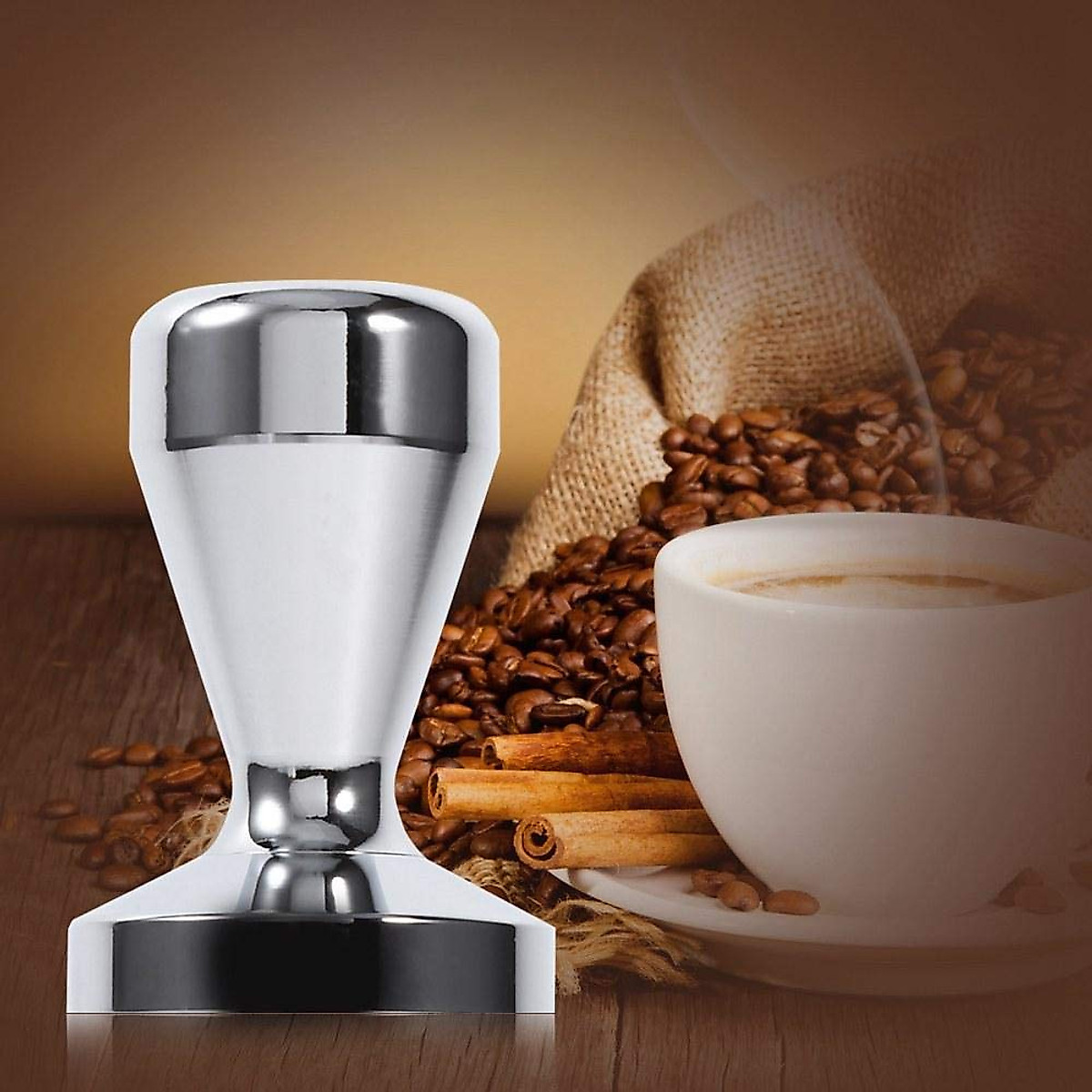 Tamper, Coffee Tamper, Asixx Stainless Steel Tamper Coffee Bean Press Tool With 51mm Diameter Flat Base Hot Suitable for Using in Home or Office, also be A Gift