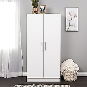 Prepac Elite Wardrobe with Storage, White