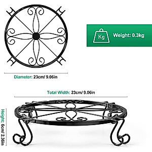 Metal Plant Stand Indoor,Outdoor Plant Stands Plant Holders,short Plant Stand corner,Small Plant Stand for Indoor Plants,Heavy Duty Flower Pot Stand Holder,Plant Rack Plant Display Shelf,Black (3 Pack)