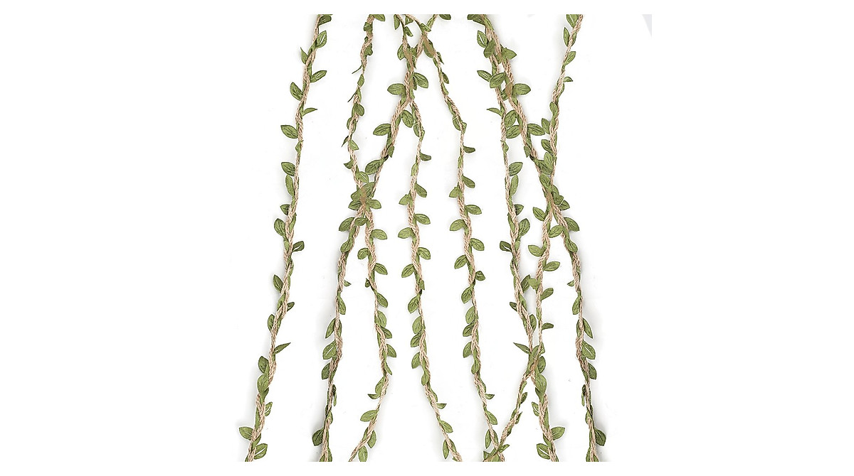 Tenn Well Burlap Leaf Ribbon - Natural Jute Twine 66 Feet