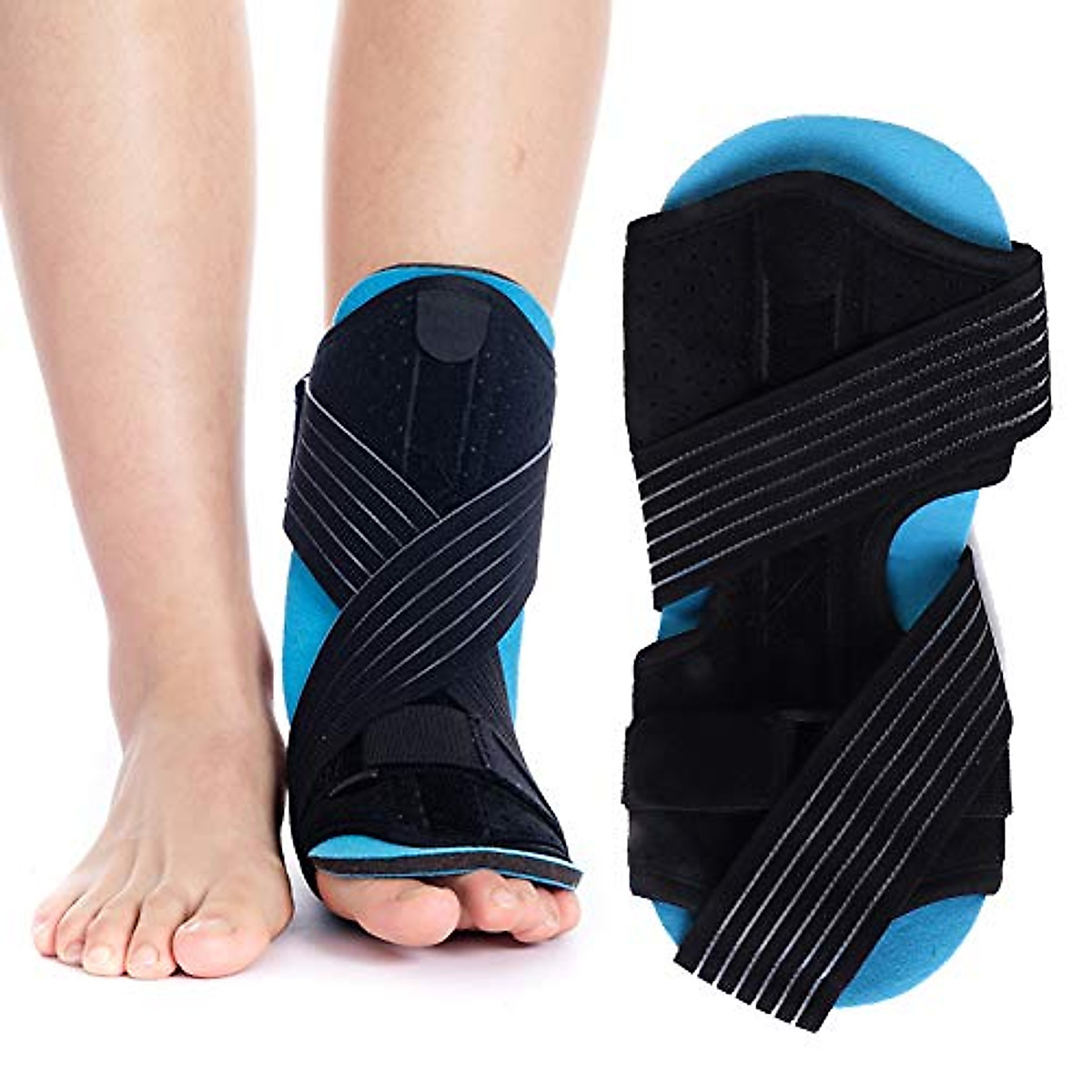 Foot Drop Orthotic Brace Plantar Fasciitis Traction Strap Ankle Support Night Splint, Plantar Fasciitis Night Splint Calf-Shin SupportsLeg-Foot Supports
