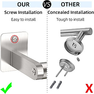 Bathroom Towel Bar, 24 Inch Towel Racks for Bathroom Wall Mounted, Heavy Duty Bath Hand Towel Holder Organizer, Modern Home Decor Towel Rod Bathroom Hardware Accessories, Brushed Silver