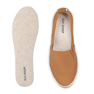 FLAT SOCKS No Show Socks, Sockless Shoe Liner, No Slipping, No Stinking, Washable Barefoot Shoe Insert for Men and Women, Sand, Small