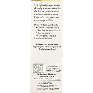 Burt's Bees Eye Cream for Sensitive Skin, 0.5 Ounces